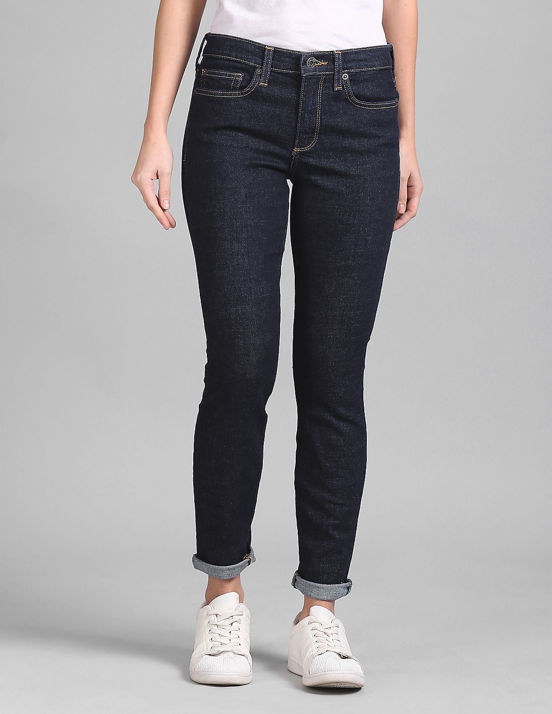 Buy GAP Women Women Blue Skinny Fit Medium Wash Jeans - NNNOW.com