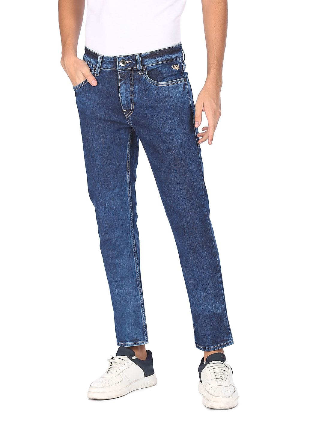 Buy Flying Machine Mid Rise Michael Slim Tapered Fit Jeans - NNNOW.com