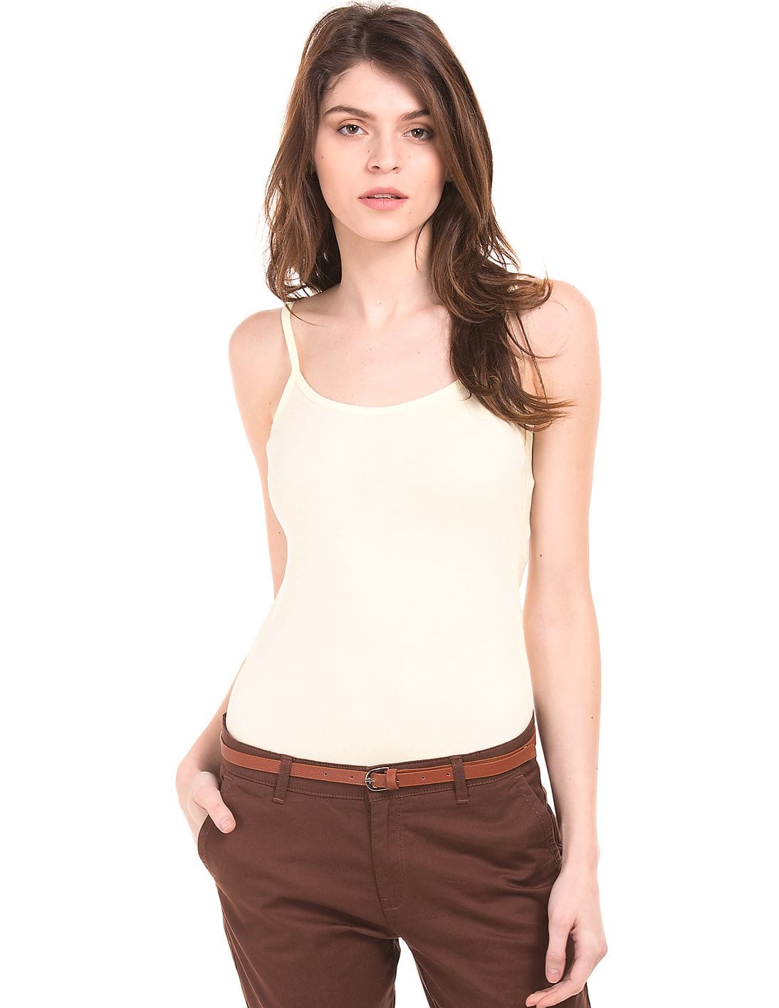Buy SUGR Solid Cotton Spandex Camisole - NNNOW.com